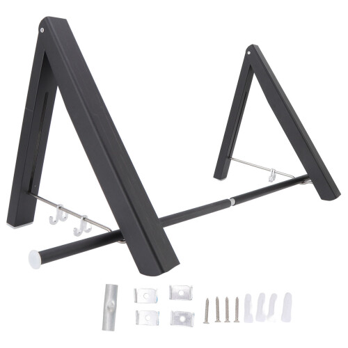 Folding Wall-Mounted Clothes Drying Rack, Retractable Space-Saving ...