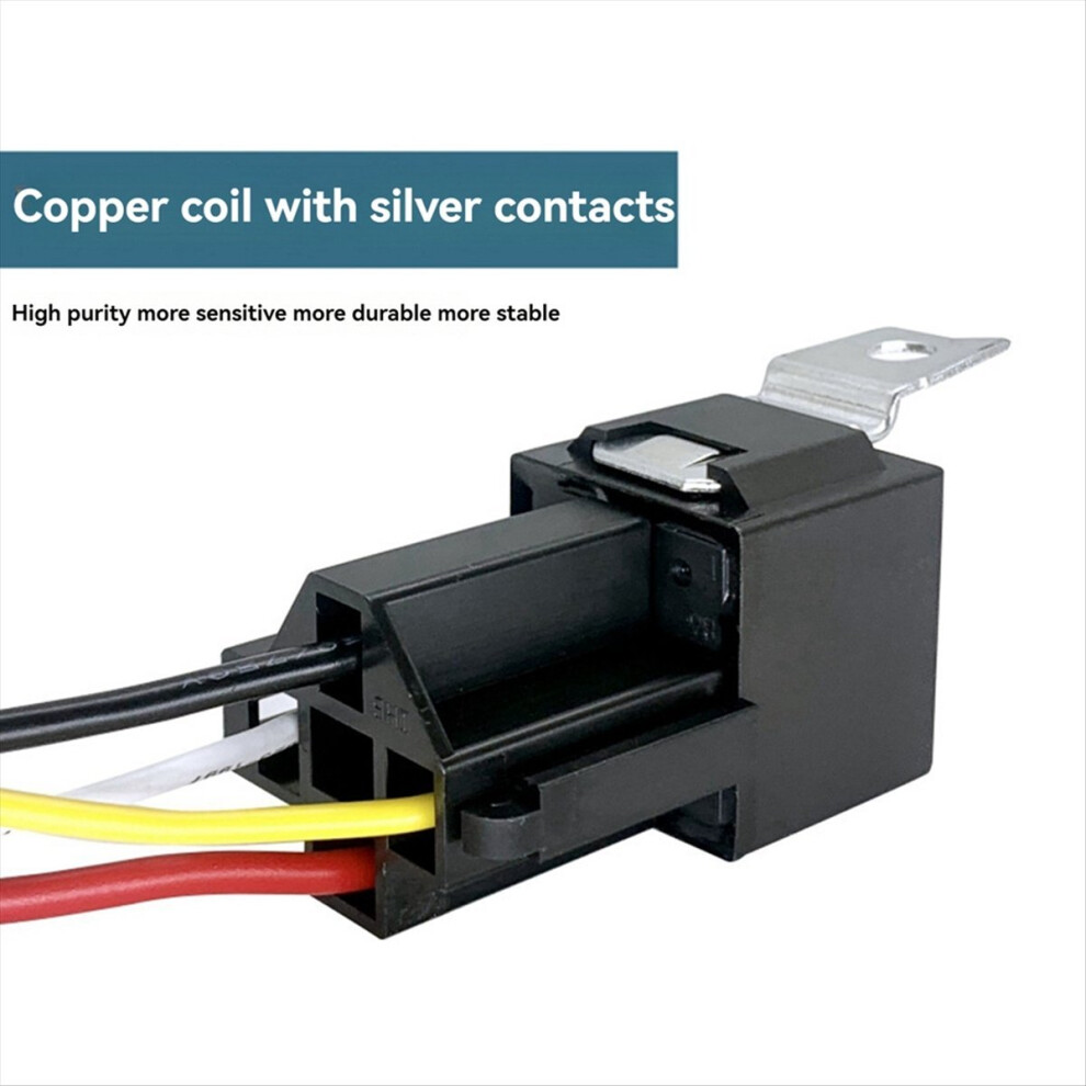 Waterproof Automotive Relay 12V 40A, 4Pin, Car Relay with Harness ...