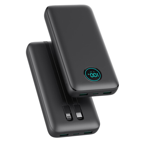 (A-Nero)Power Bank 26800mAh avec Cavi, Powerbank 25W PD QC4.0 Ricarica ...
