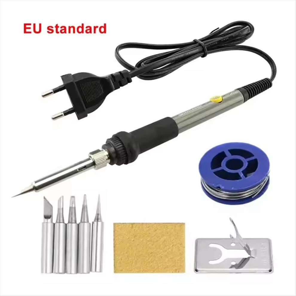 60W Adjustable Temperature Electric Soldering Iron EU 220V Welding Iron ...
