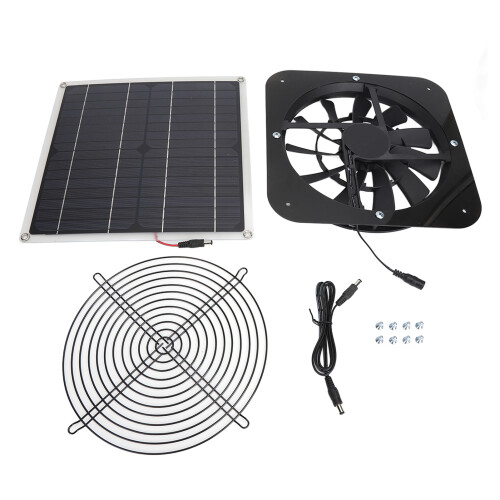 Ventilation Case Fan Kit, High Efficiency Solar Powered Exhaust Fan ...