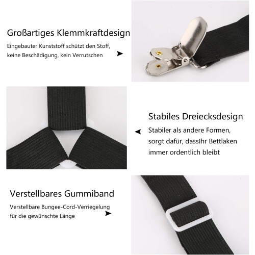 Sheet Security Solution, Heavy Duty Non Slip Fasteners for Beds with ...