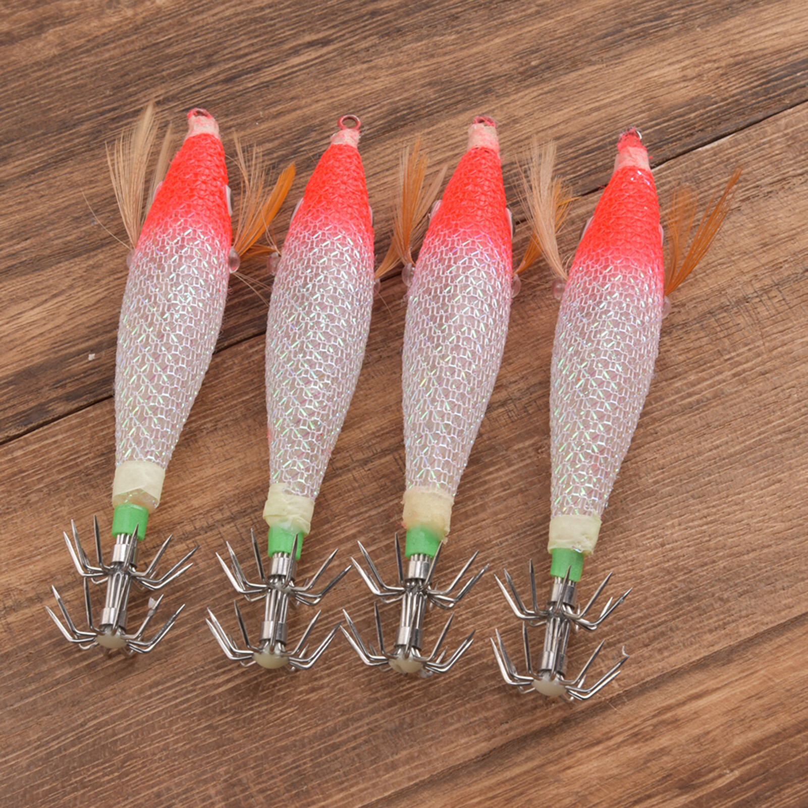 Leurre de pêche Bucktail Jig lumineux, palettes tournantes, œillet ...