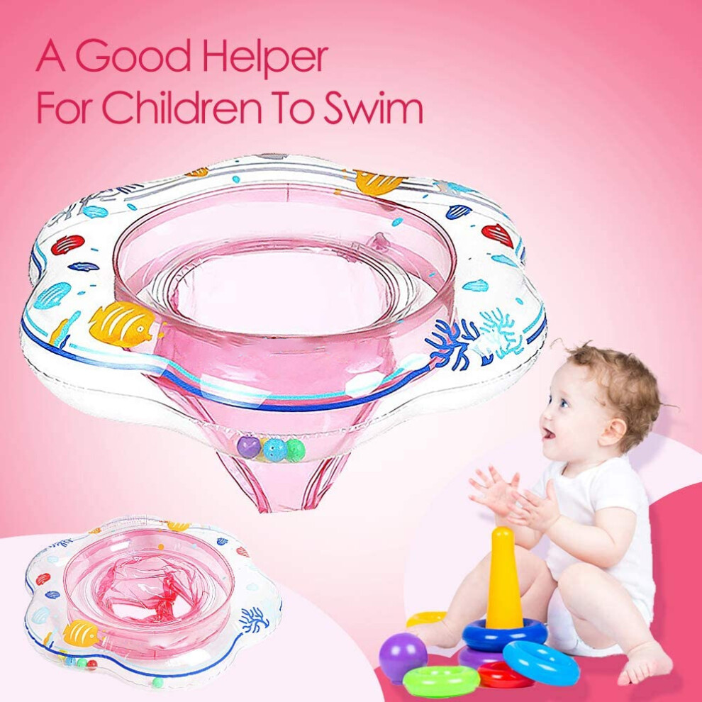 Inflatable Baby Swimming Float with Seat, Double Safety Valves, Non ...