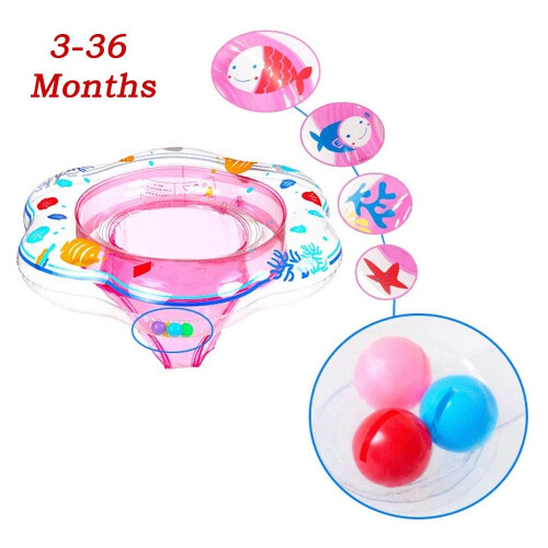 Inflatable Baby Swimming Float with Seat, Double Safety Valves, Non ...