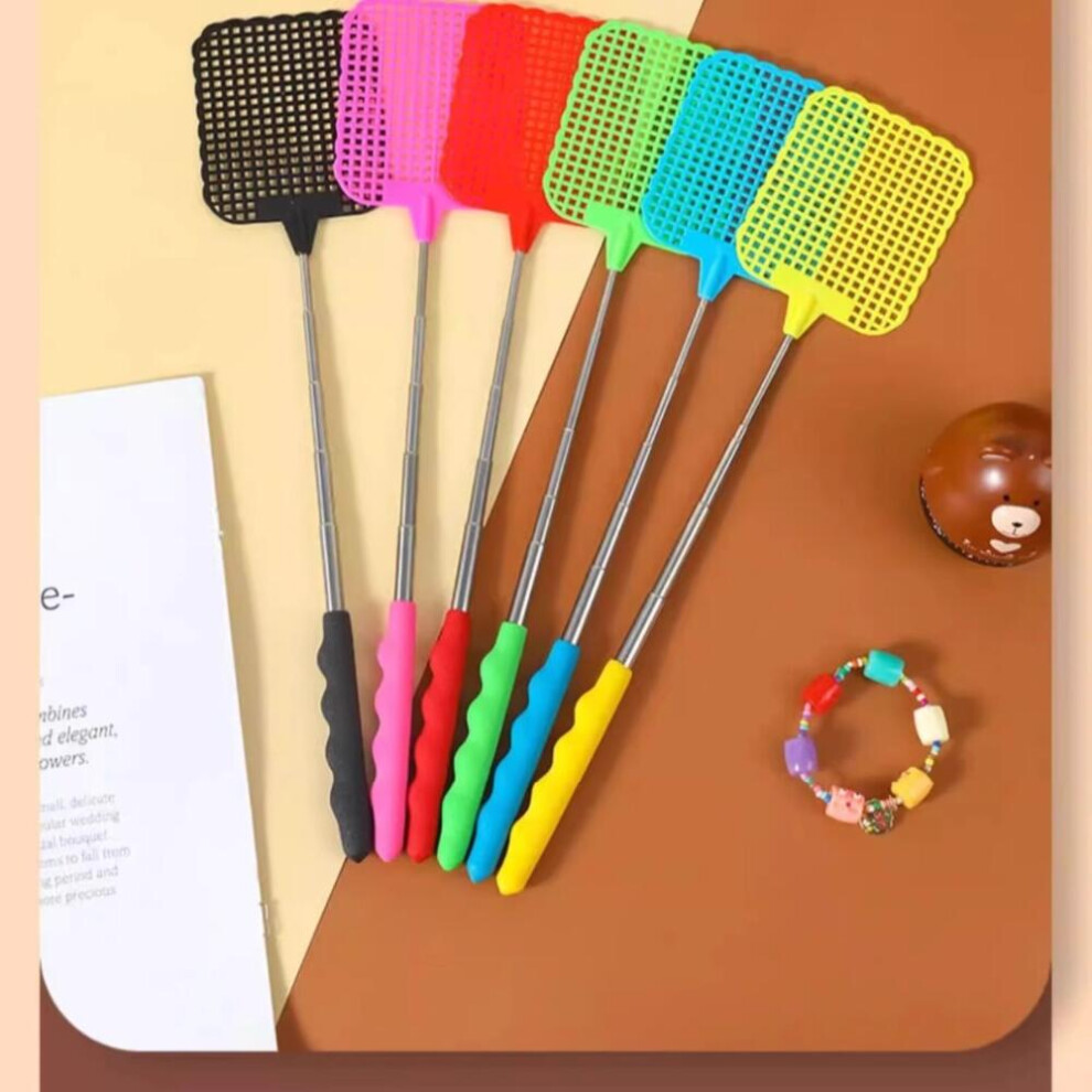 Tapette à mouches manuelle robuste et réglable (6 pièces), avec manche ...