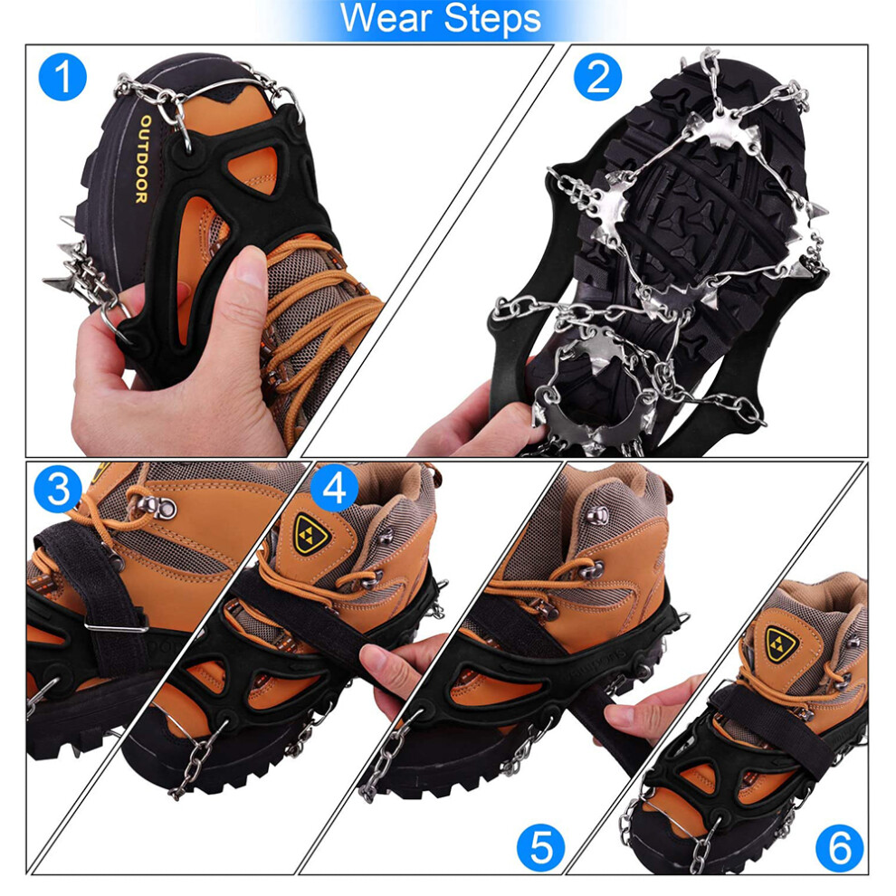 Crampons pour la marche sur glace et neige, cerf-volant pieuvre souple ...