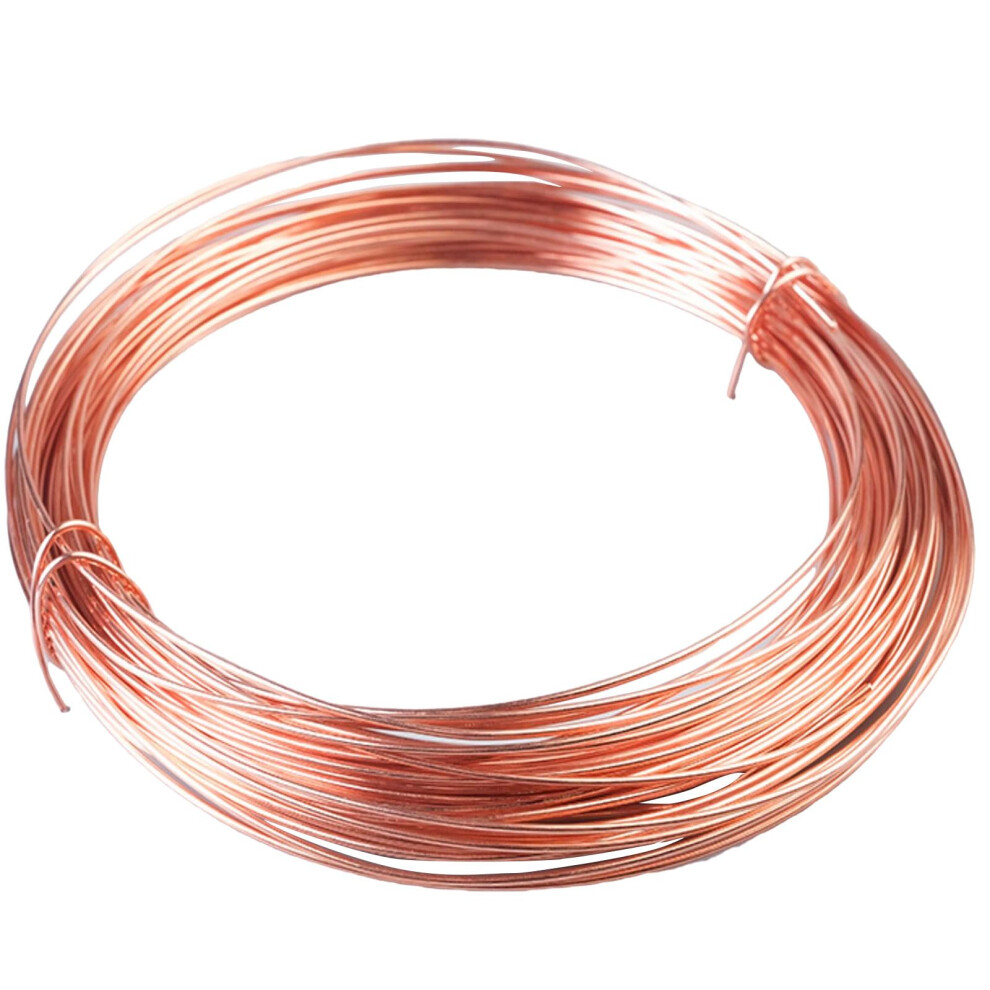 Bare Copper Wire 1.3mm x 5m Solid Core for Jewelry Making, Crafting ...