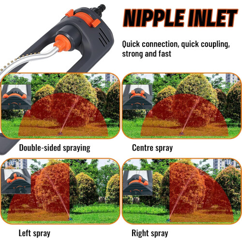Aspersor oscilante automático, motor turbo para un riego eficiente ...