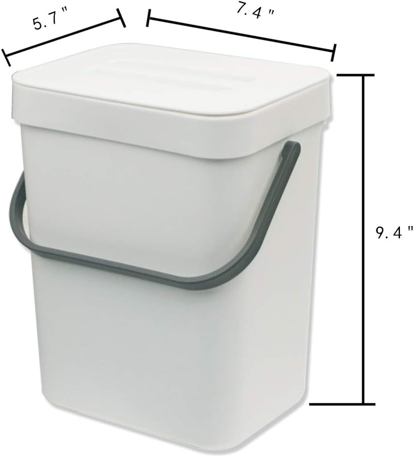 Kitchen Compost Bin: Premium PP Material For Everyday Counter-Top Use ...