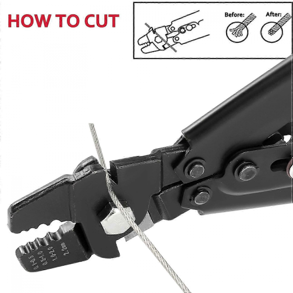 Outil de sertissage pour câbles métalliques, pince à sertir avec ...