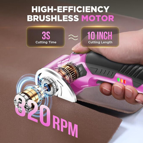 Cordless Electric Scissors: 4V Rechargeable Rotary Cardboard Cutter ...