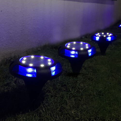Luces solares para exteriores, discos LED impermeables para mayor ...