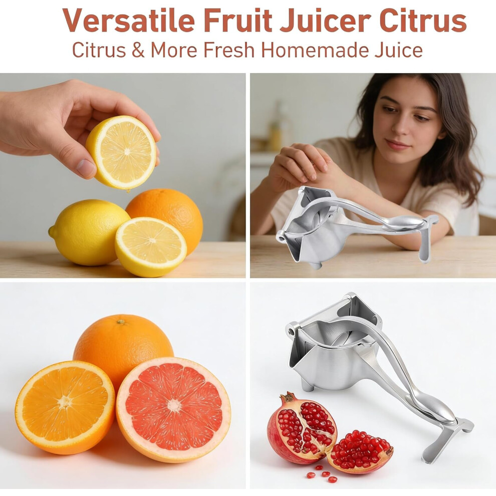 Manual Citrus Juicer Press, Ergonomic Hand-Held Lemon & Orange Squeezer ...