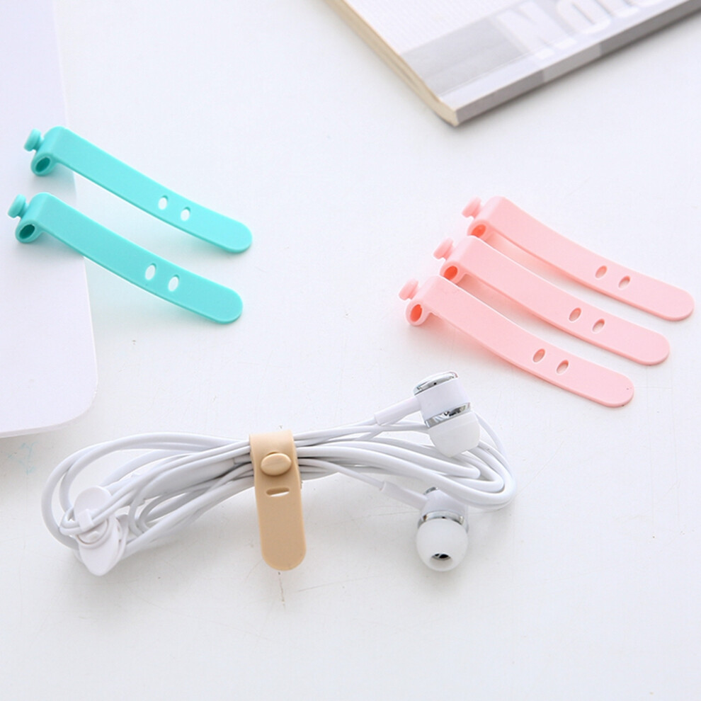 Organizador de cables para escritorio, brida de silicona para cables ...
