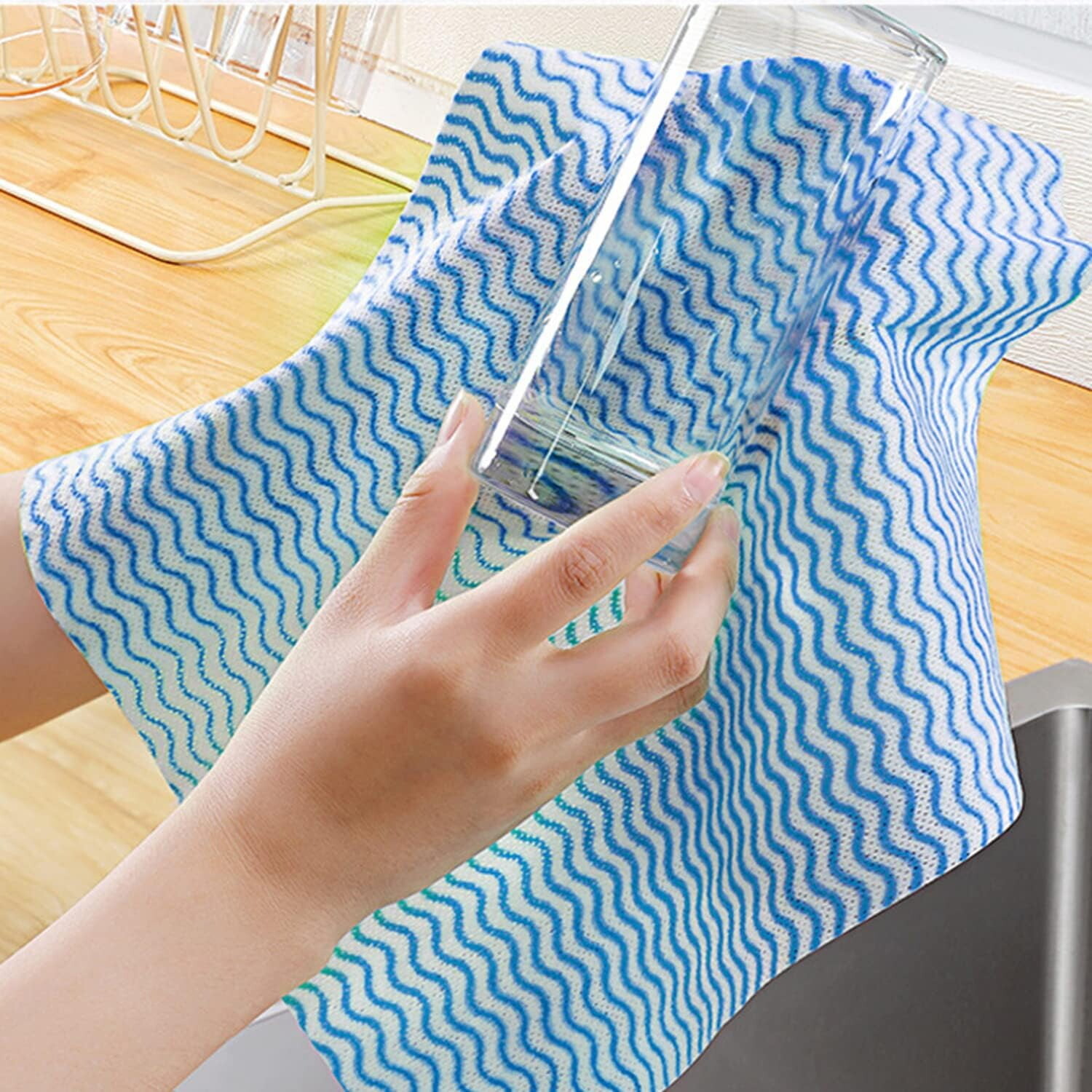 Lingettes nettoyantes lavables multi-usages en tissu, serviettes de ...