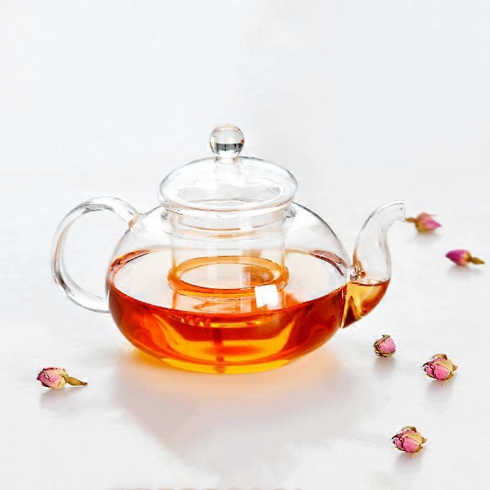 Heat-Resistant Glass Teapot Filter Tea Set Six-Person Pot Borosilicate ...