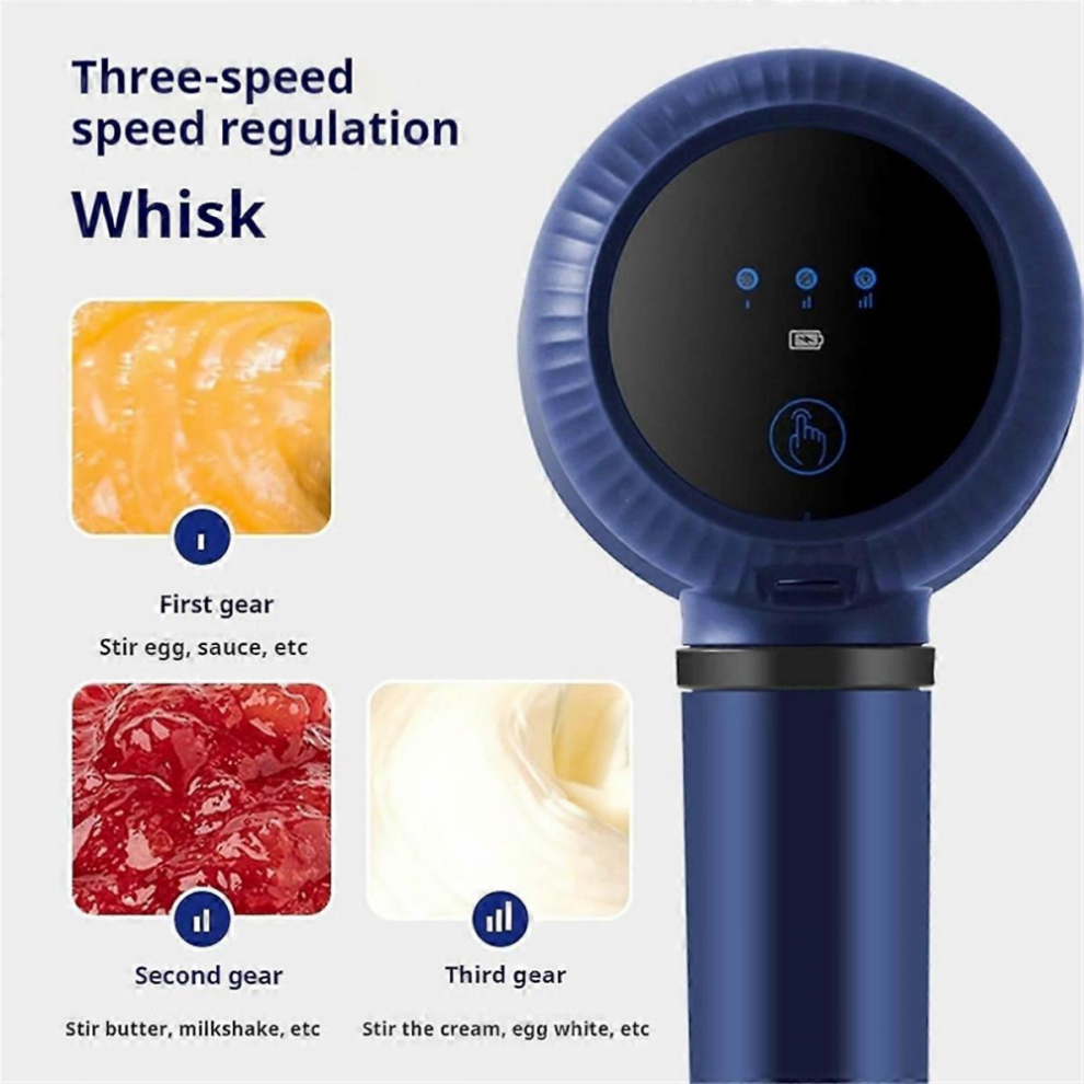 Cordless Hand Mixer Twin Stick Electric Whisk USB Rechargeable Handheld ...