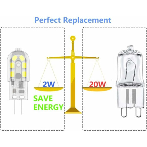Lampadina LED G4, sostituzione lampadina alogena AC/DC 12V, luce bianca ...