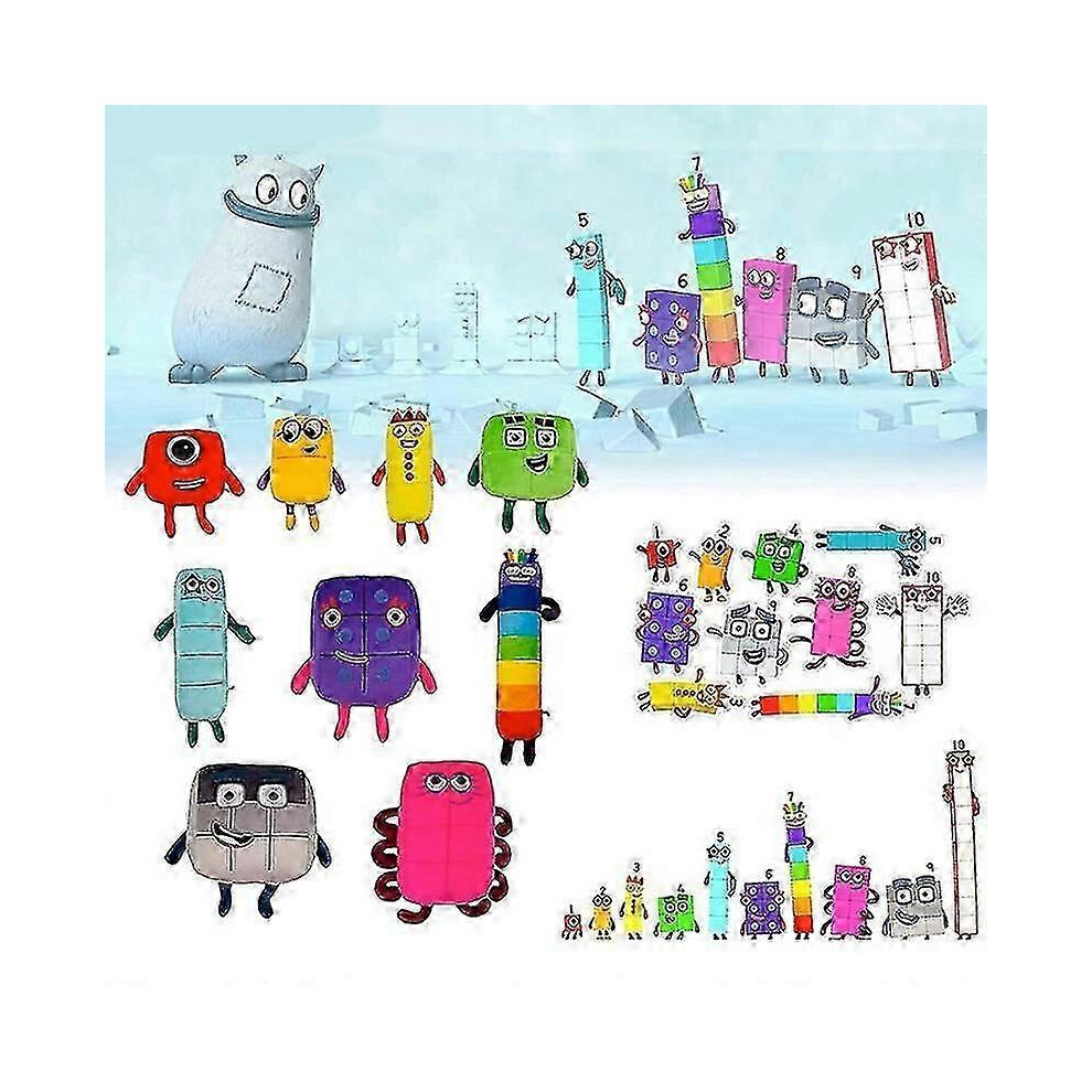 (five) Numberblocks 1-10 Plush Doll Toy Gift Educational Premium ...