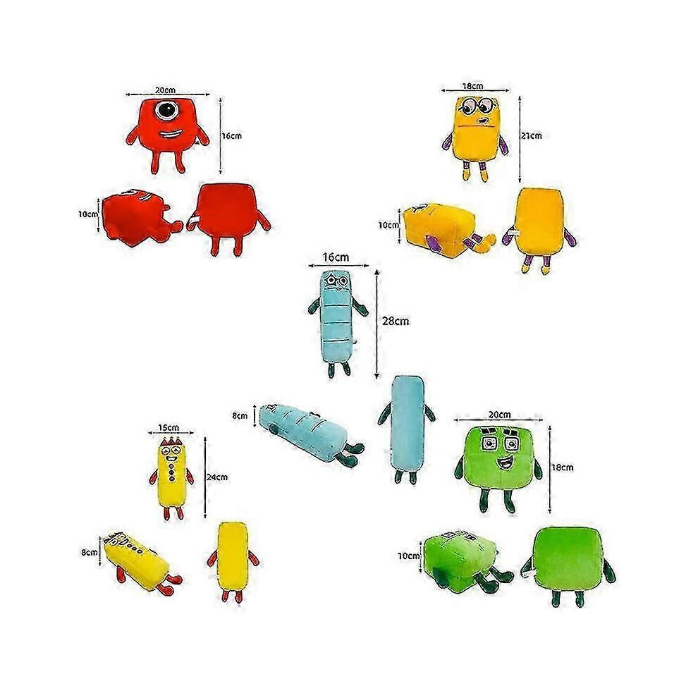 (five) Numberblocks 1-10 Plush Doll Toy Gift Educational Premium ...