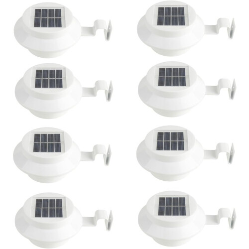 Luces solares para canalones, escaleras y techos, panel solar LED ...
