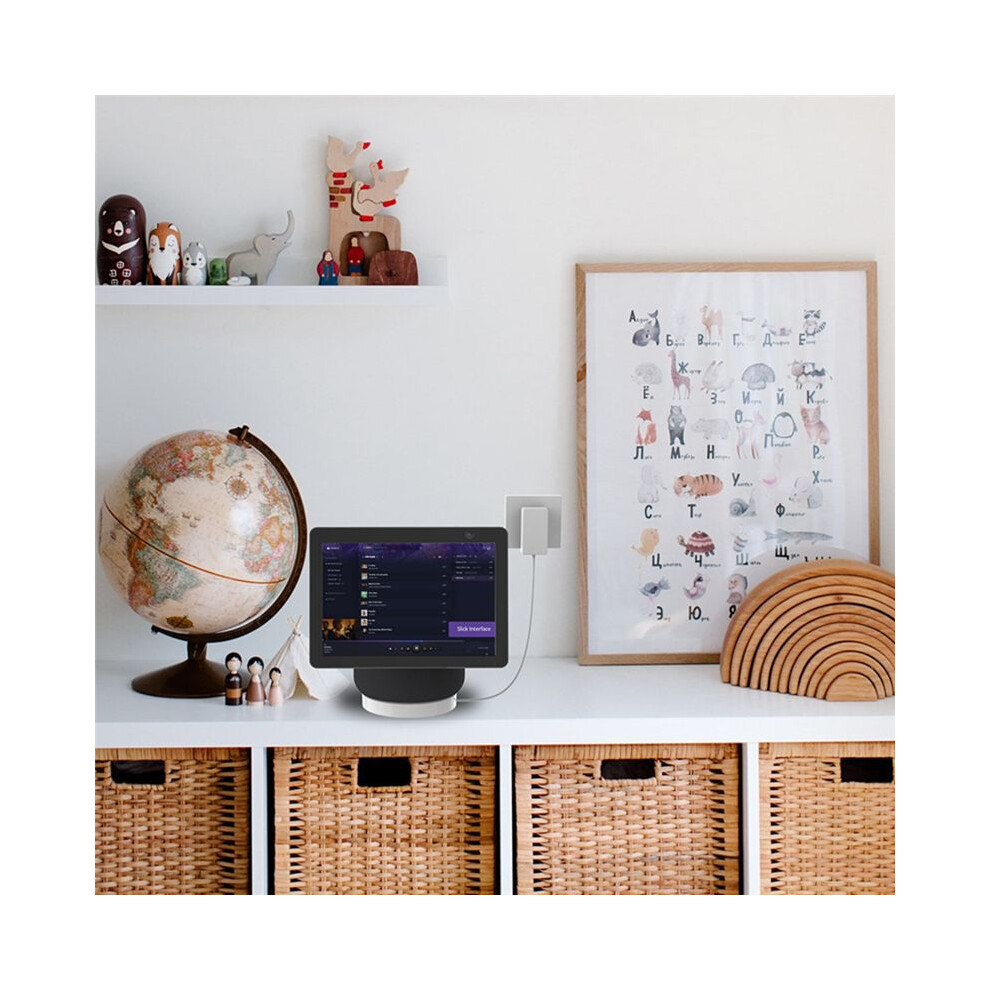 For Amazon Echo Show 10 Base Bracket Punch-Free Power Cable Storage ...