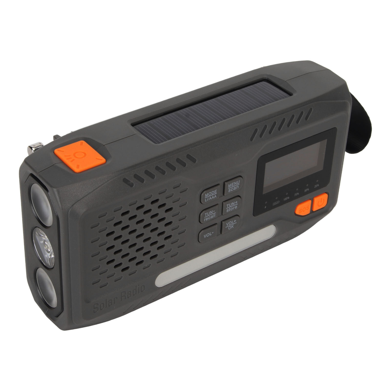 Portable Emergency Weather Radio With Battery Operated Usb Solar Hand ...