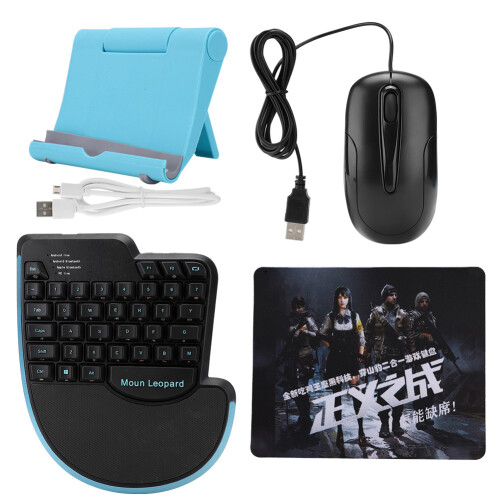 Single Handed Wired RGB Keyboard, Customizable Shortcut Keys Half Hand ...