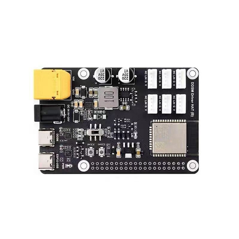 ESP32 DDSM Motor Driver Board HAT for Raspberry Pi 2.4G WiFi Wireless ...