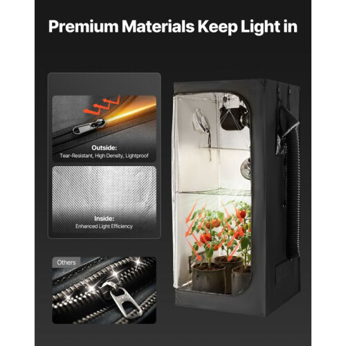 Chambre de Culture - DUOKU - 80x80x180 cm - Éclairage LED 150W ...