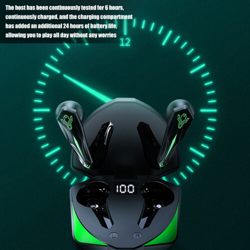 Auricolari da gioco wireless Bluetooth V5.2, bassa latenza per eSport ...