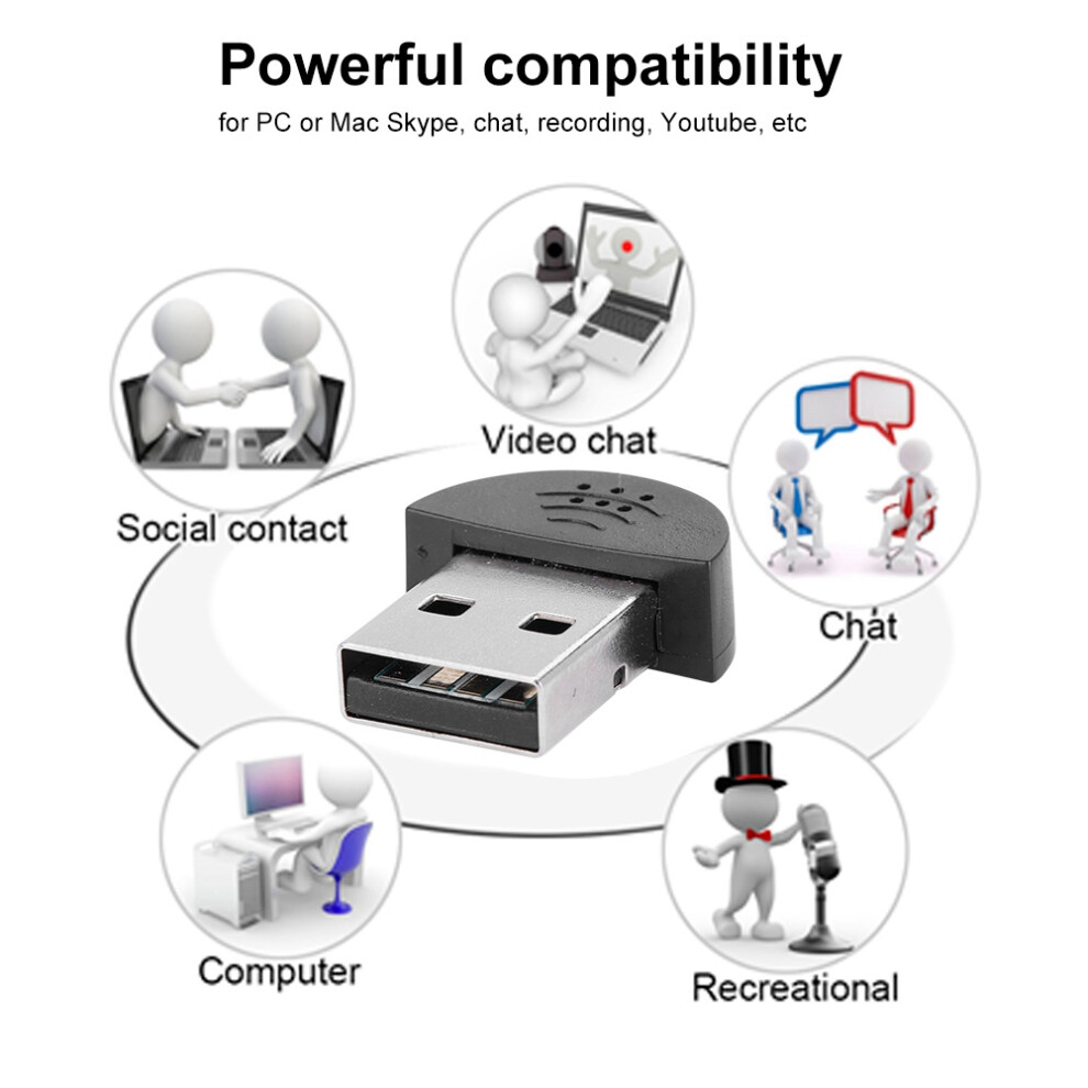 Microphone Plug and Play pour ordinateur portable, microphone USB 2.0 à ...