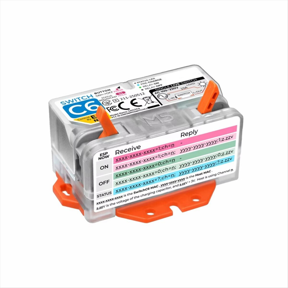 Interrupteur intelligent Wi-Fi SwitchC6 IoT à fil unique, relais à ...