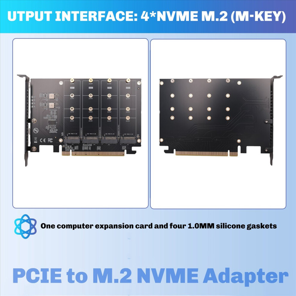 PCIE to M.2 NVME Adapter NVMe M.2 PCI Adapter 32Gbps PCI-E Card PCI X16 ...