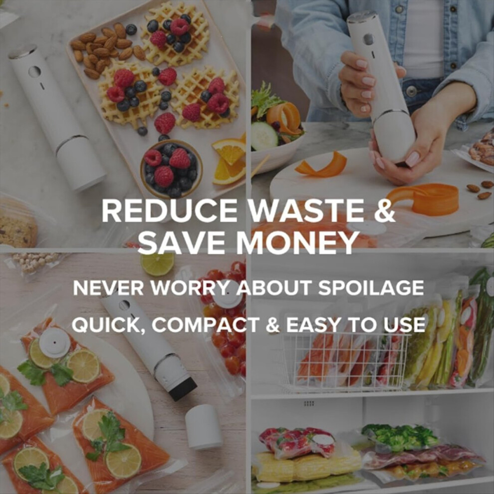 1SET Compact Vacuum Sealer for Food Powerful Handheld Vacuum Sealer ...