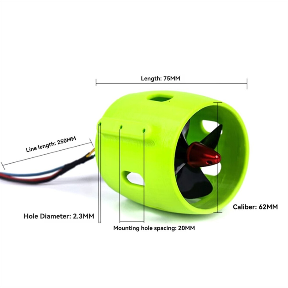 DC 12V-24V 20A Underwater Jet Boat 4 Blade CW CCW Thruster Engine for ...