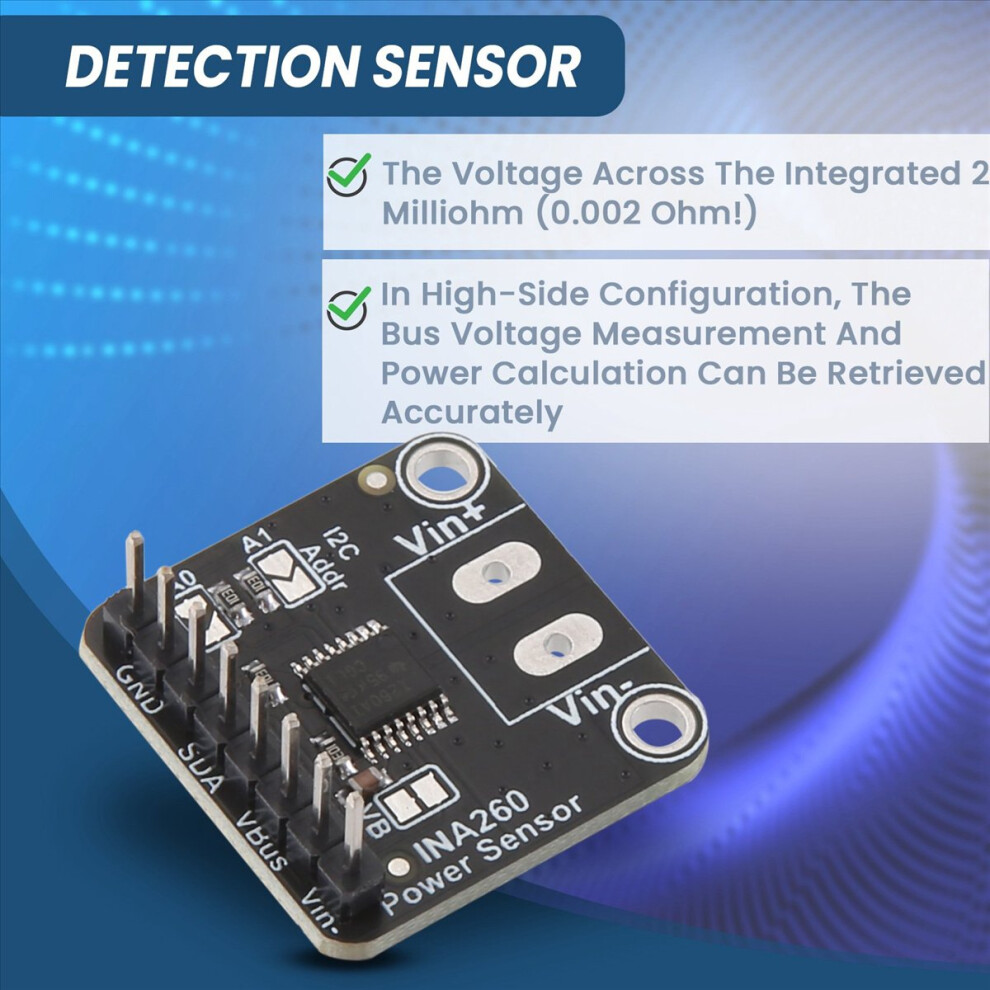2X INA260 Detection Sensor Module High or Low Side Voltage Current ...