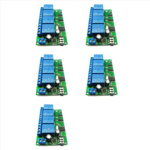 5X AD22B04 4 Channel Relay DTMF Tone Signal Decoder Remote Control ...