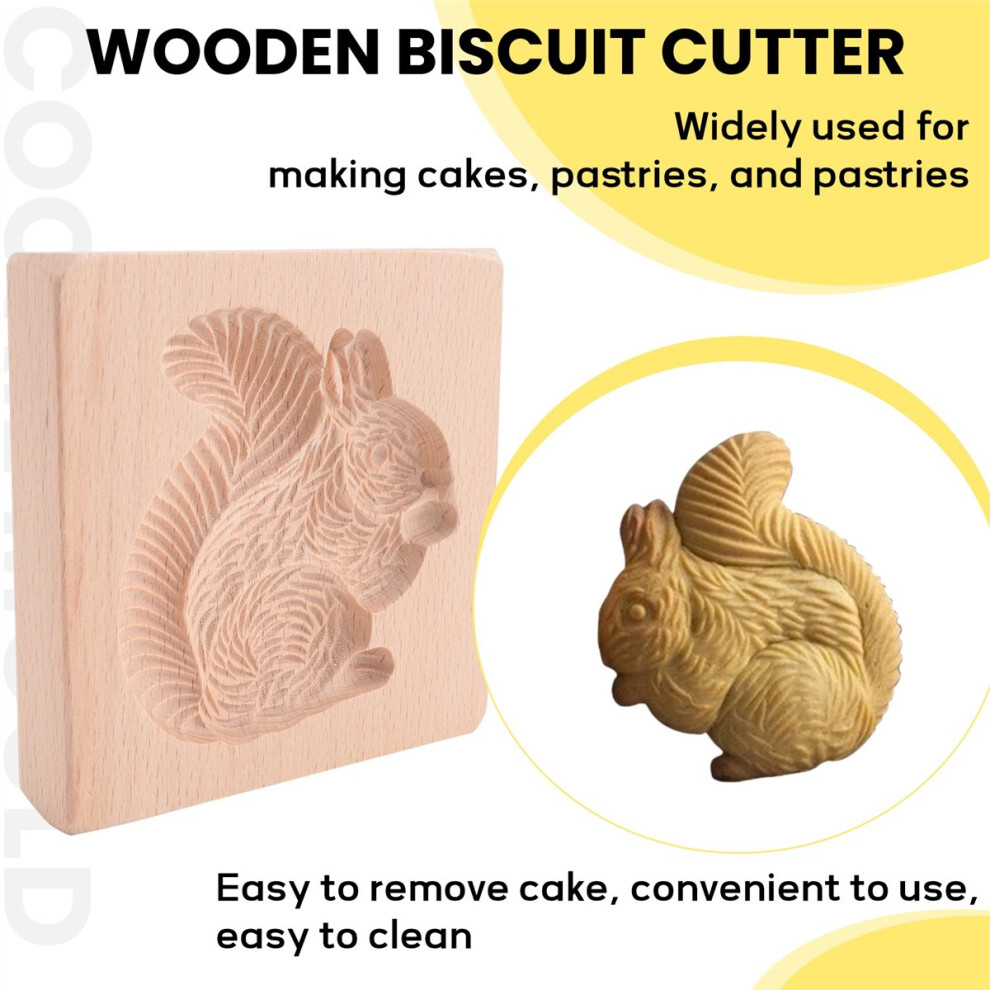 Forma de biscoito amanteigado, cortador de biscoito de madeira, forma ...