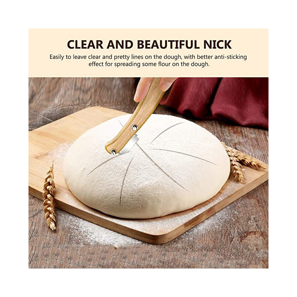 Lame à pain avec manche en bois, outil à découper pour boulanger, coupe ...