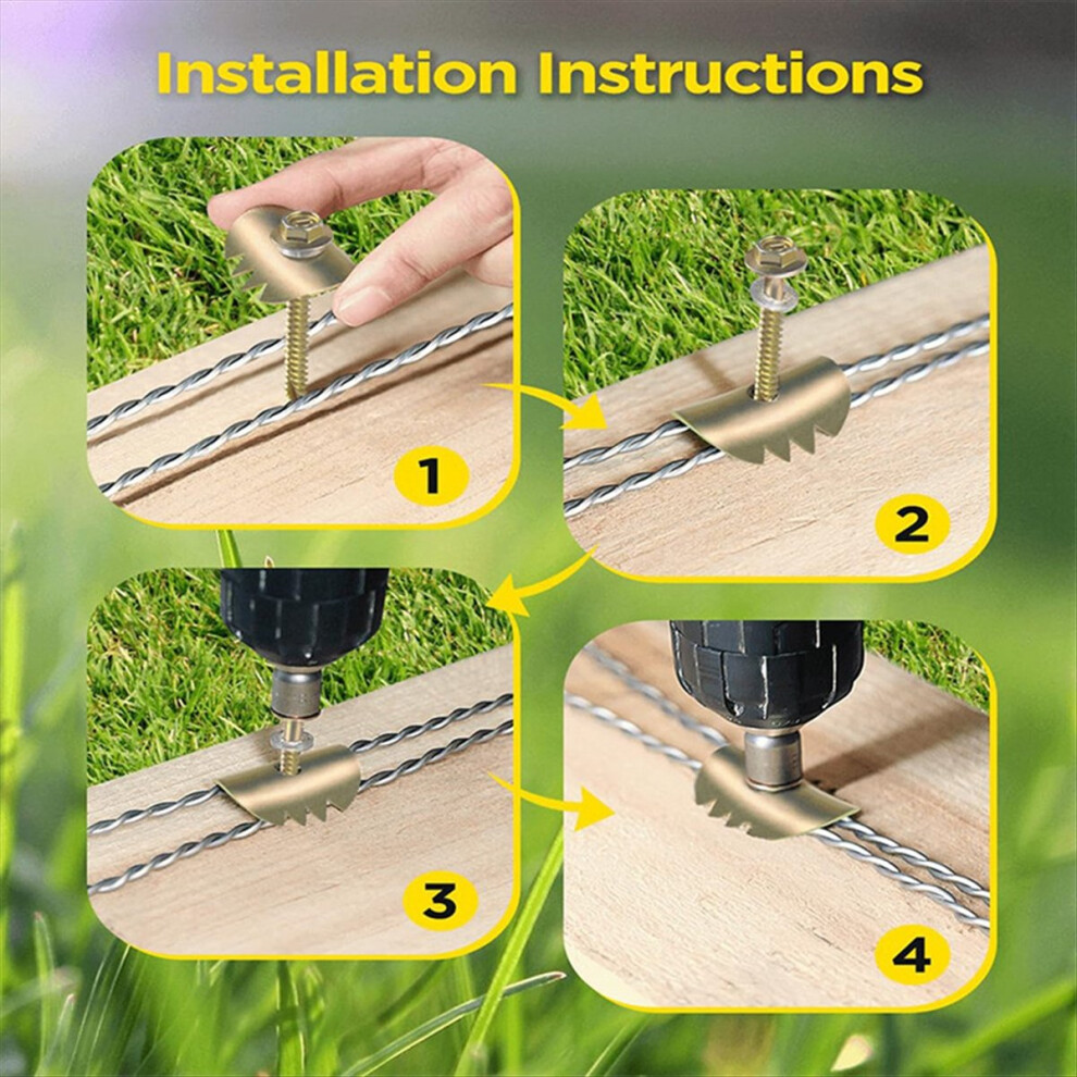 Agrafes de clôture, agrafes métalliques antidérapantes, paquet de 50 ...