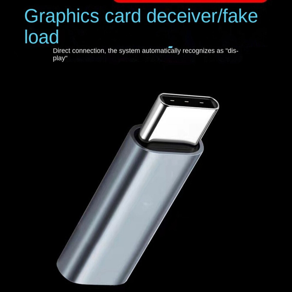 2x USB Typ-C Virtual Display Adapter DDC EDID Dummy Plug Headless Ghost ...