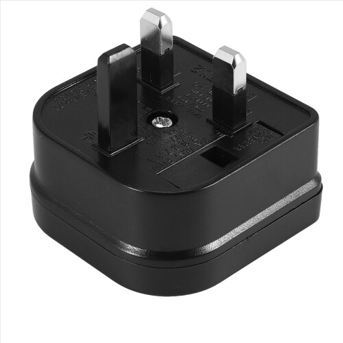 Euro 2 Pin To 3 Converter Plug Adapter Black on OnBuy