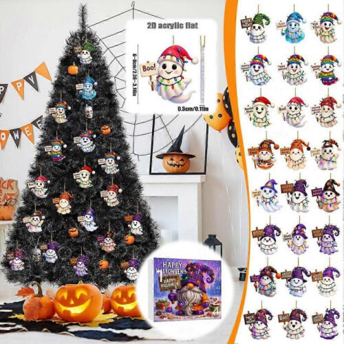 (A)Halloween Decor Advent Calendar Halloween Decoration Spooky Ghost ...