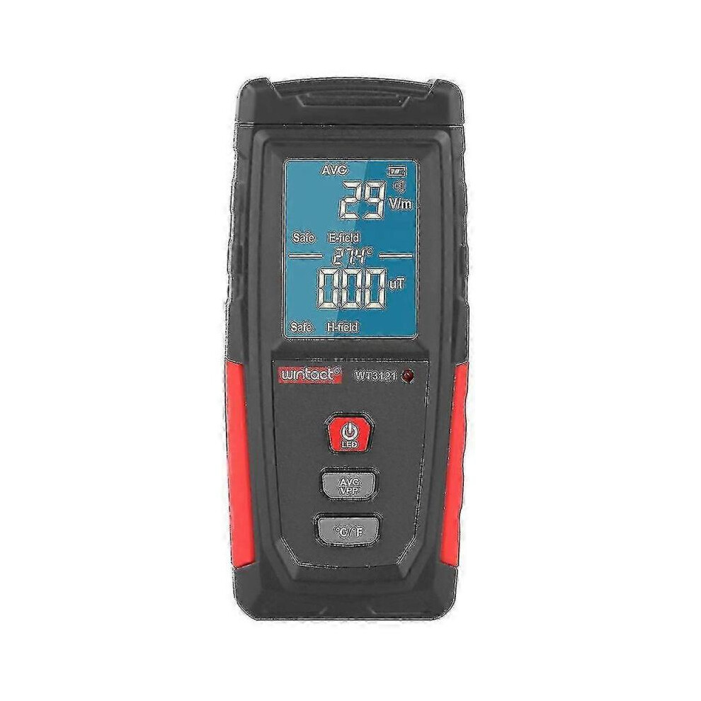 Electromagnetic And Magnetic Radiation Detector Lcd Emf Tester Meter ...