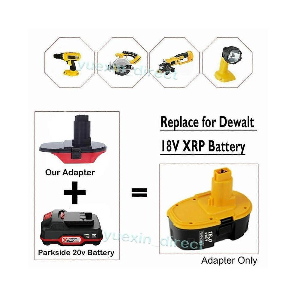 Adapter for Lidl Parkside X20V to Dewalt Replace for Dewalt 18V XRP NI ...
