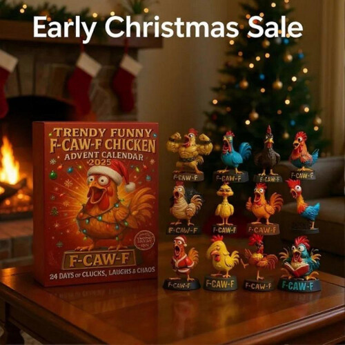 F-Caw-F Chicken Advent Calendars 2025 24 Days Chicken Ornaments ...