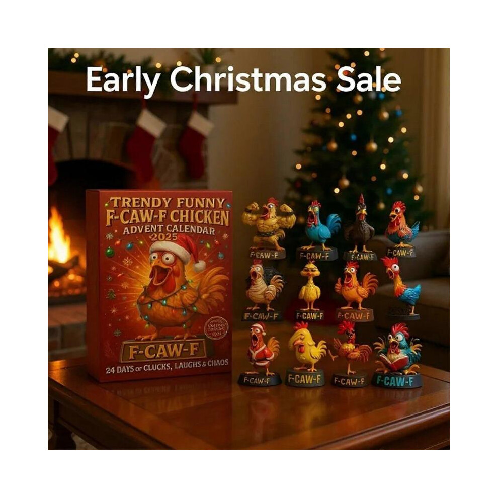 F-Caw-F Chicken Advent Calendars 2025 24 Days Chicken Ornaments ...
