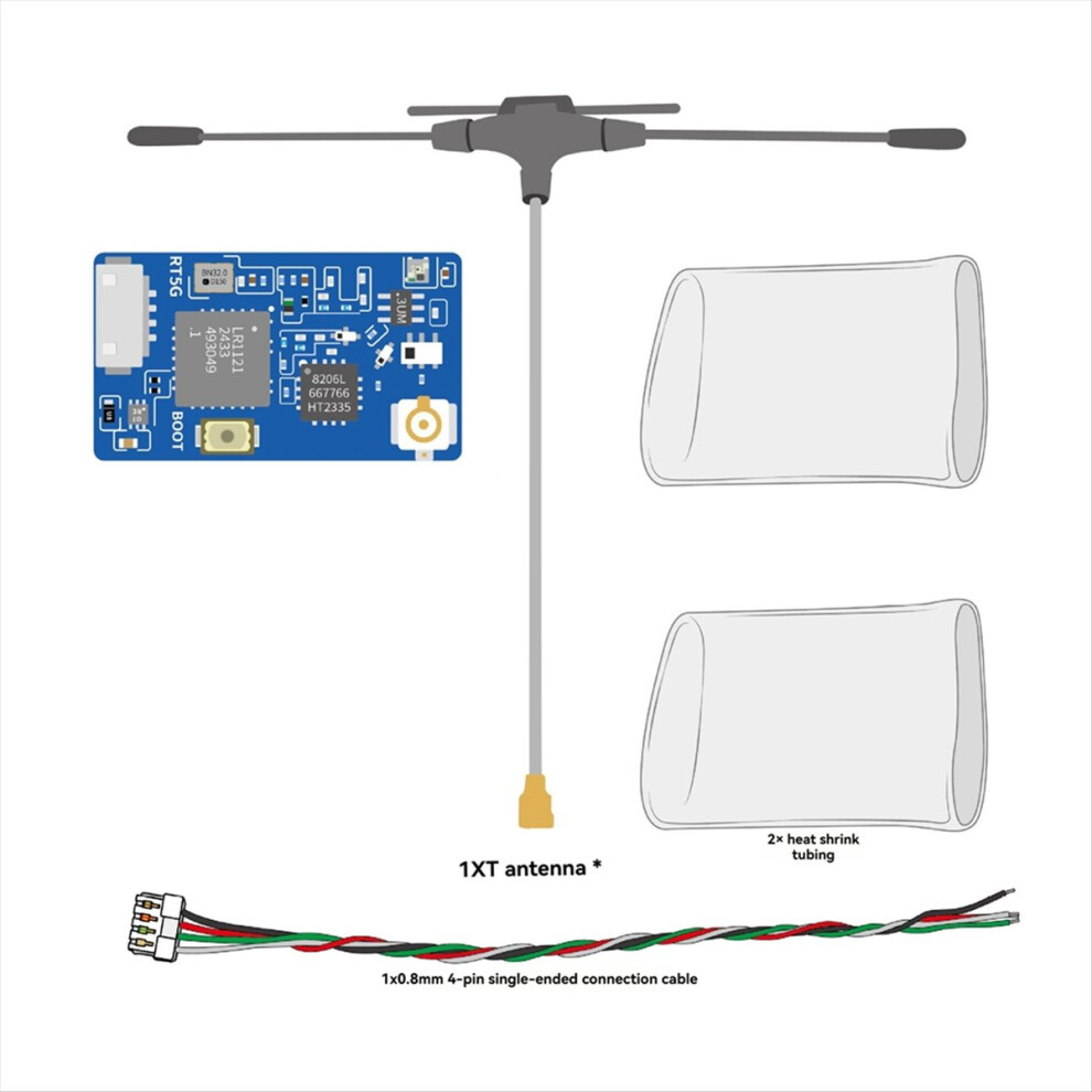 Receptor Nano Dual Band ELRS 900/2400 com Antena Única e ...